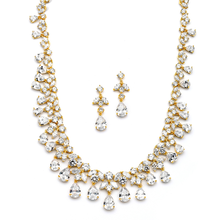 Gold Statement Necklace Set - Paris Connection